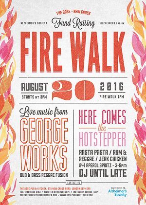 Fire Walk Fundraiser for Alzheimer's Society | Data Thistle