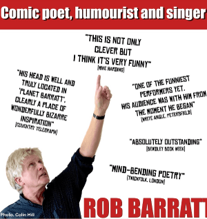 Rob Barrattt-Comedian, Poet and Singer | Data Thistle
