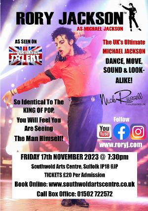 The Ultimate MICHAEL JACKSON Tribute Act ~ RORY JACKSON as MICHAEL ...