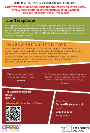 Christmas Opera Double Bill! Amahl & The Night Visitors + The Telephone ...