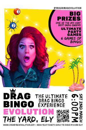 Drag Bingo Evolution - The Yard in Ely | Data Thistle