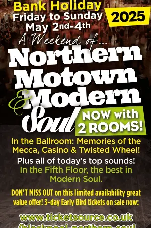 The Blackpool Tower Springtime Northern & Modern Soul Weekender 2025 ...