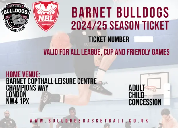 Barnet Bulldogs 2024/25 Season Ticket | Data Thistle