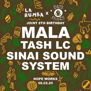 Mala, Tash Lc, Sinai Sound System at Hope Works, Sheffield