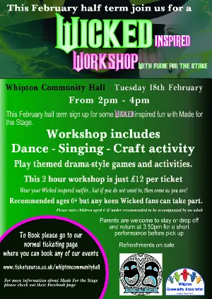 Wicked inspired workshop with Made for the Stage at Whipton Community ...