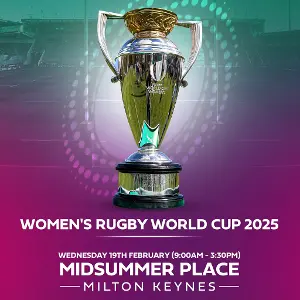 Womens Rugby World Cup 2025 trophy to visit Midsummer Place | Data Thistle