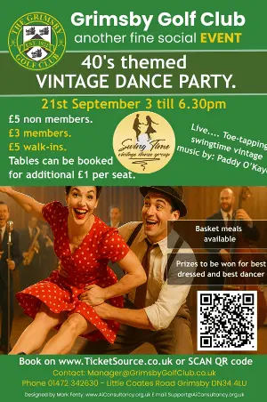 1940'S Themed Vintage Dance Party at Grimsby Golf Club