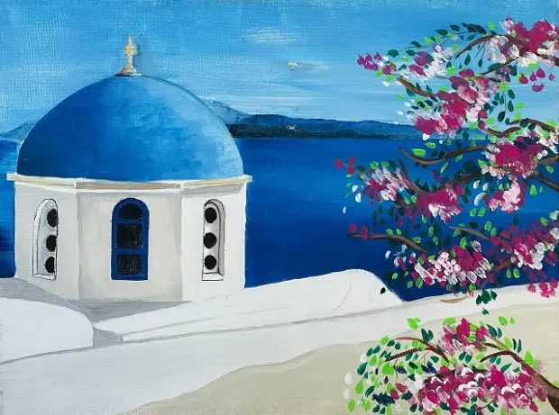 Paint a Pic: Santorini | Data Thistle